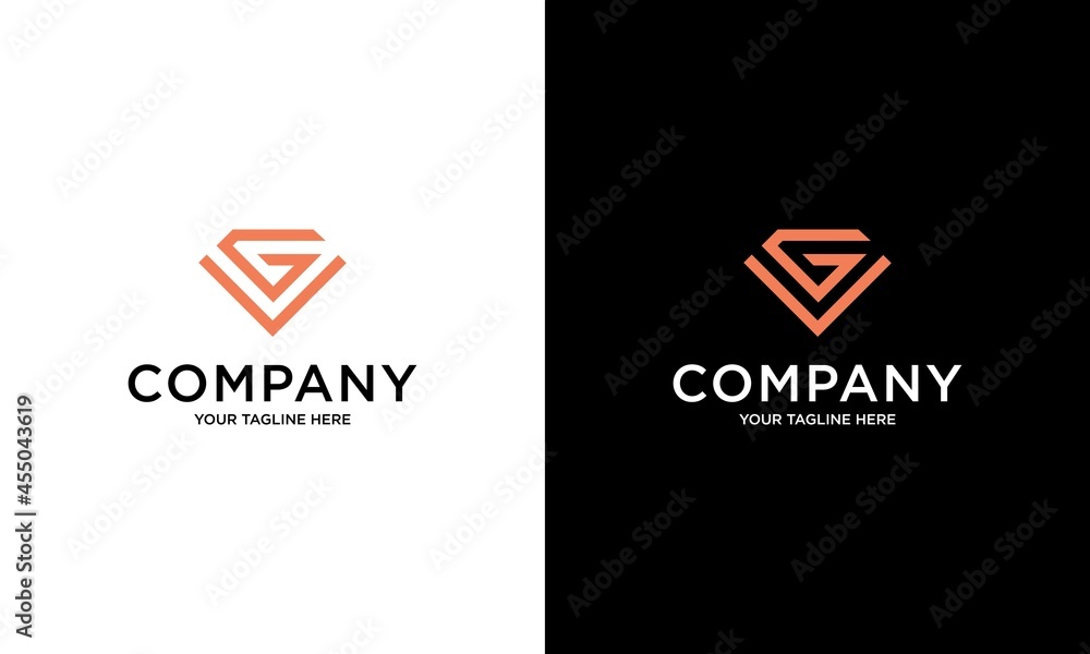 VG monogram logo with diamond shape and design template. Stock Vector ...