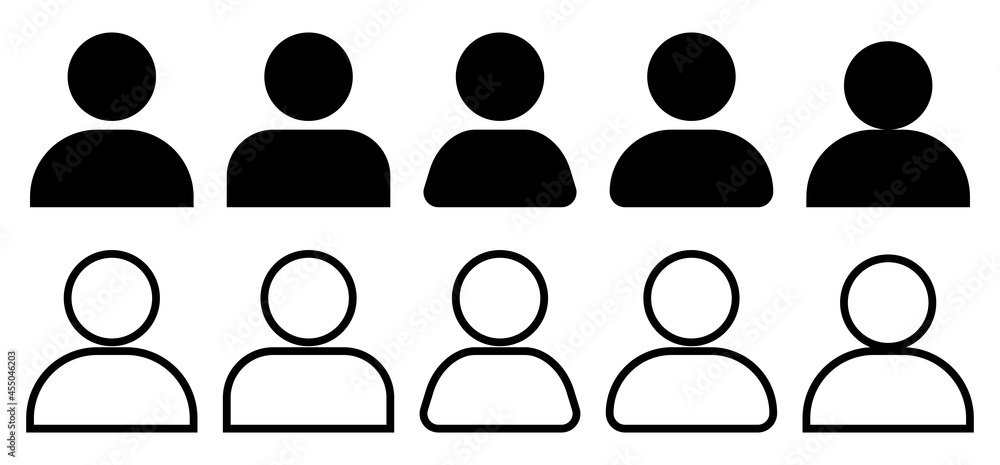 User icon set. Collection of vector symbol in trendy flat style on ...