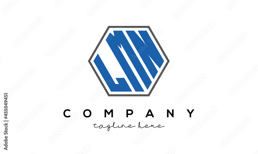 letters LMN creative polygon logo victor template Stock Vector | Adobe ...