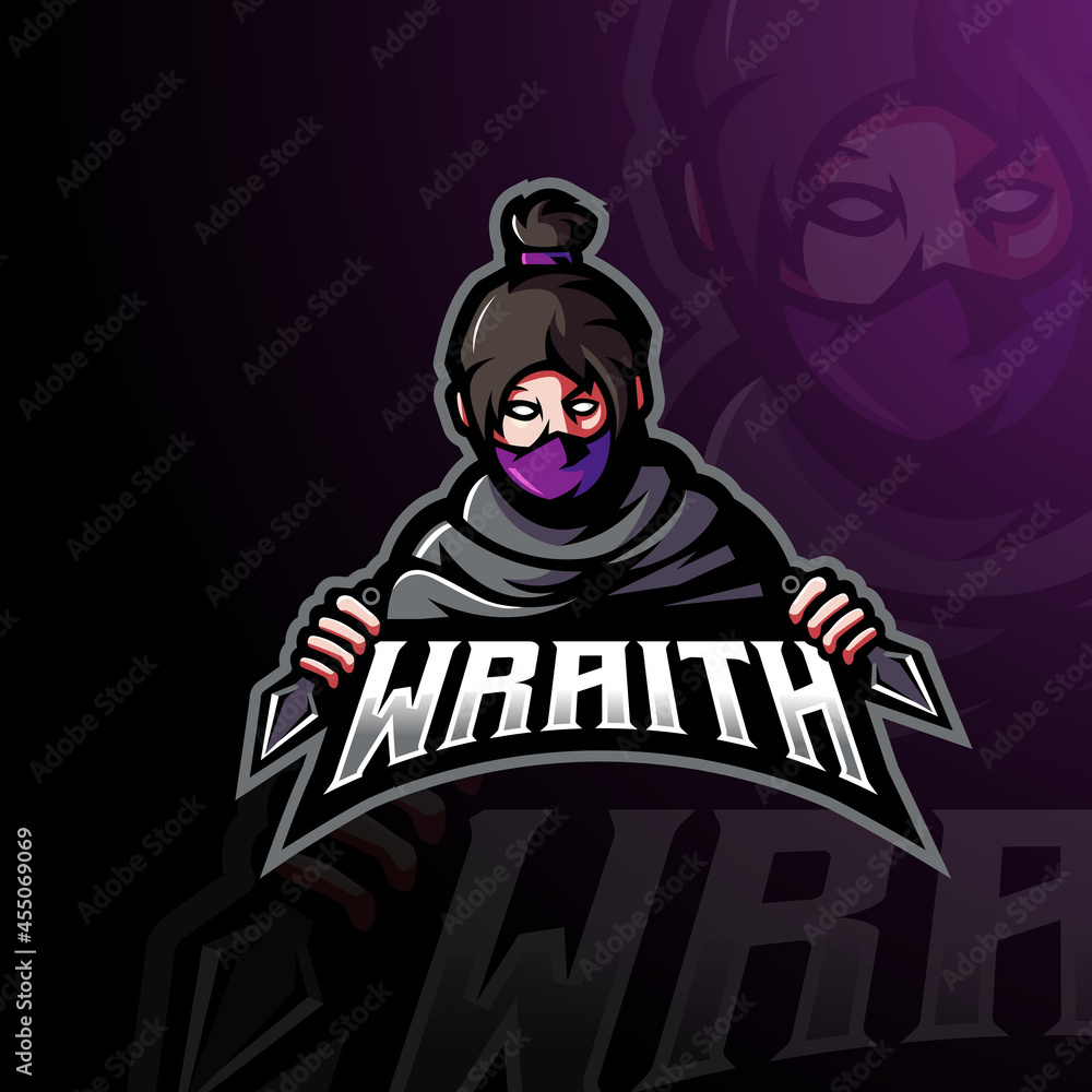 Apex gaming character mascot design of Wraith. mascot logo for esport ...