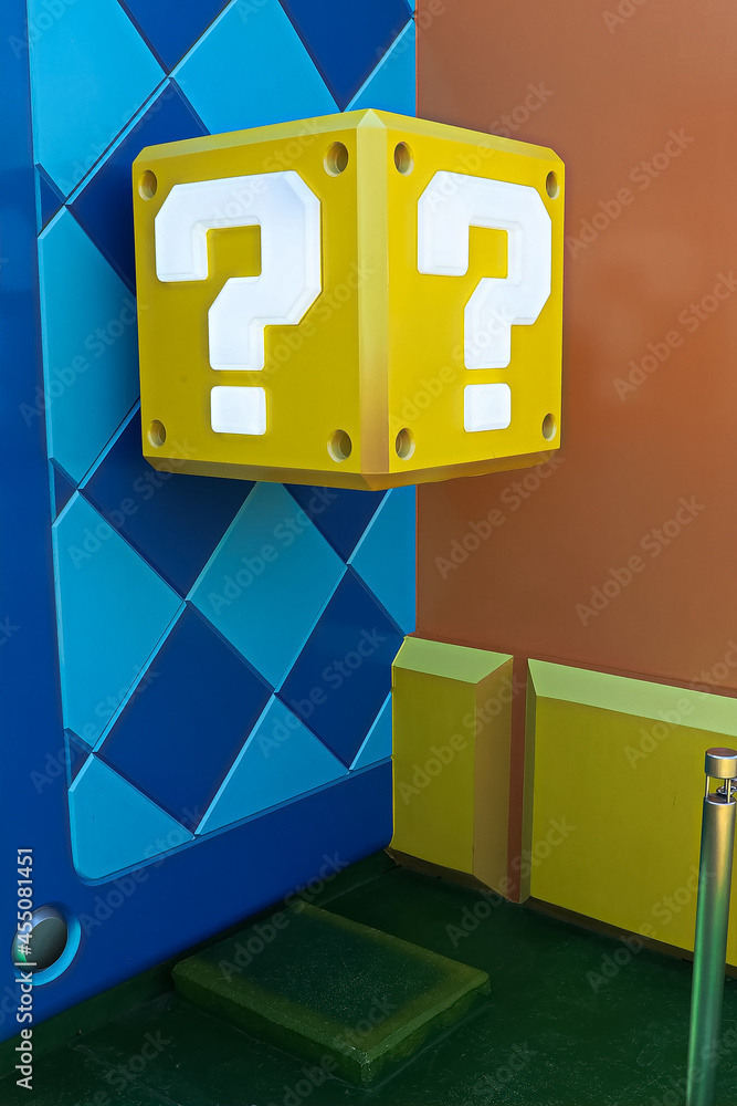 OSAKA, JAPAN - Apr 10, 2021 : Scenery at the entrance of Nintendo World ...