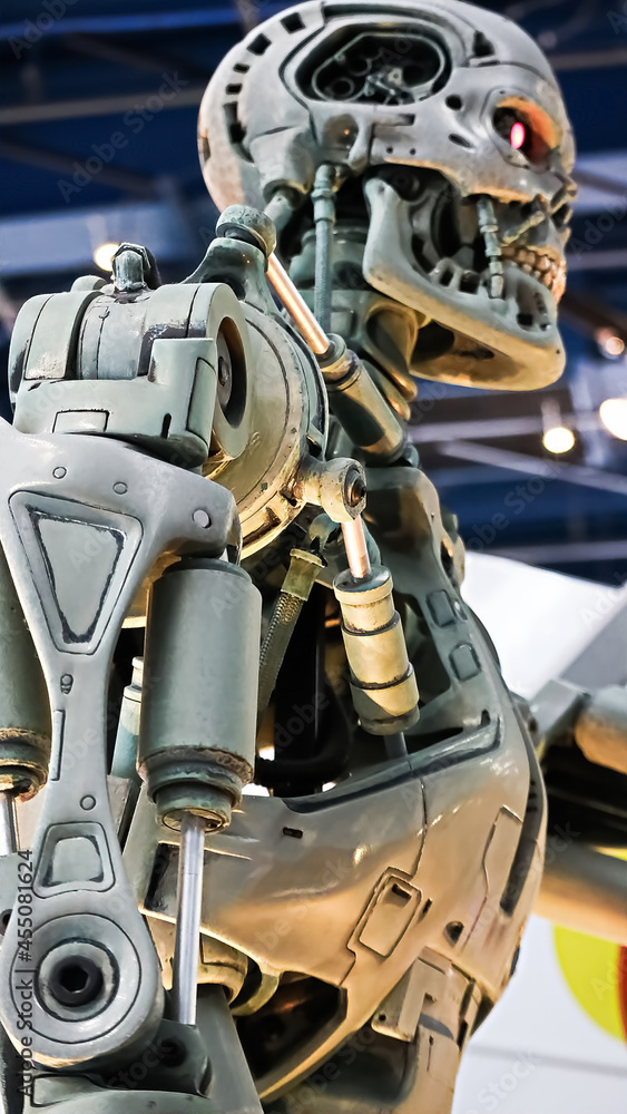 OSAKA, JAPAN - Apr 10, 2021 : Photo of the T-800 End skeleton from the ...