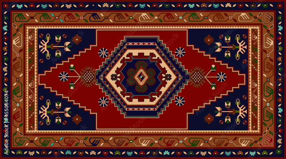 Persian carpet original design, tribal vector texture. Easy to edit and ...