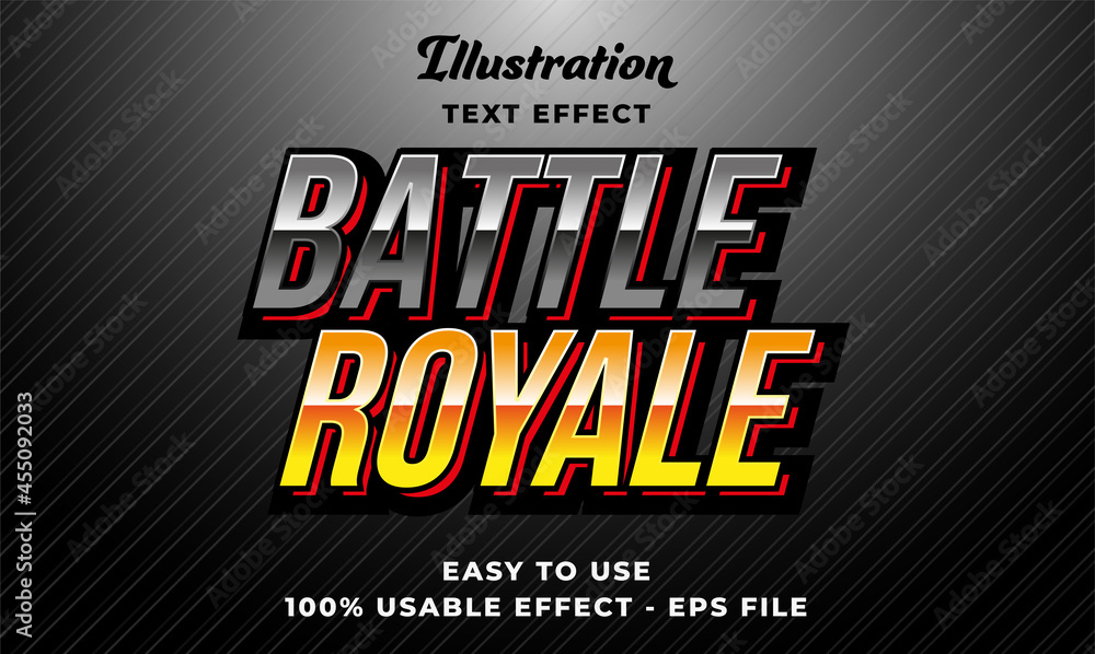 editable battle vector text effect with modern style Stock Vector ...