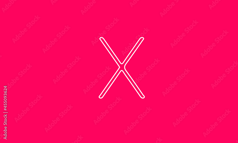 X is a attractive vector with a simple design and pink background ...