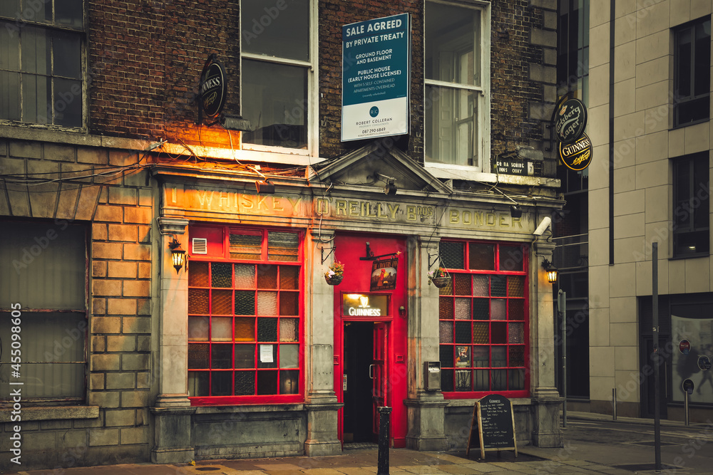 Dublin, Ireland - November 8, 2018: The Chancery Inn Bar on Inns Quay ...