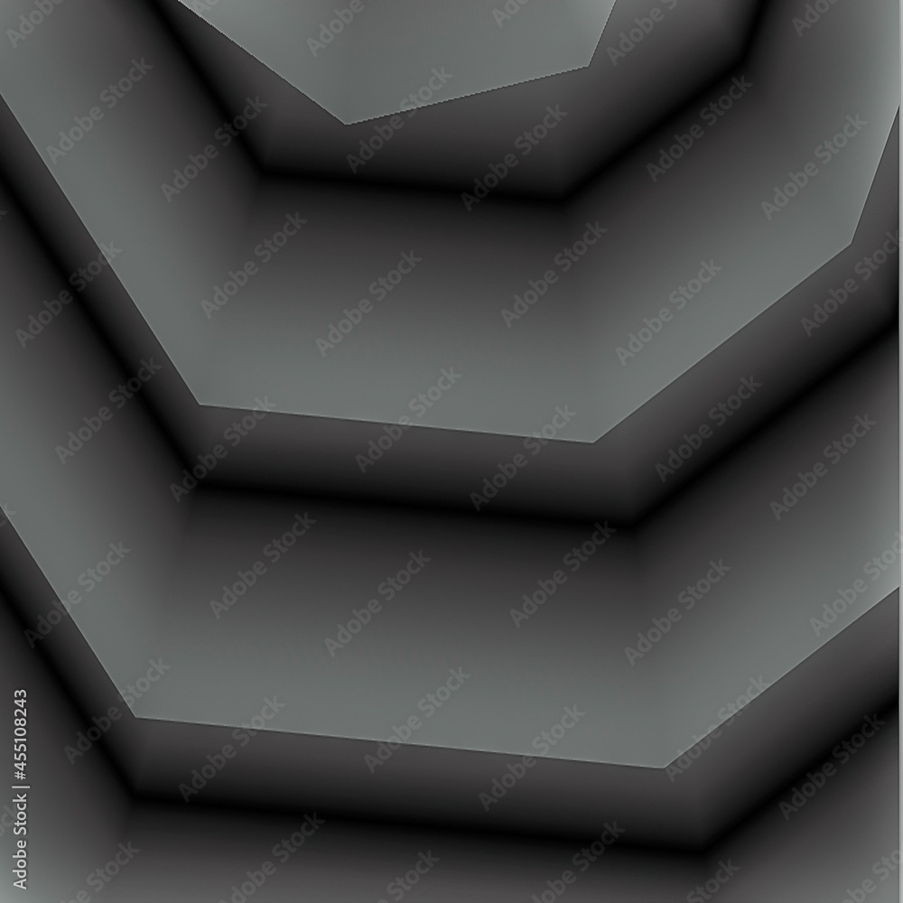 3D rendering of the rungs of the ladder. irregular and partially ...