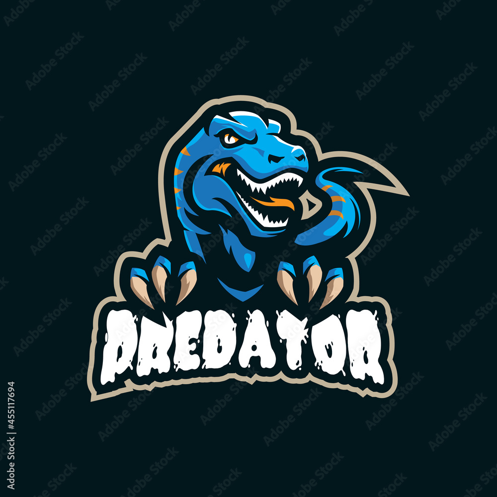 Raptor mascot logo design vector with modern illustration concept style ...
