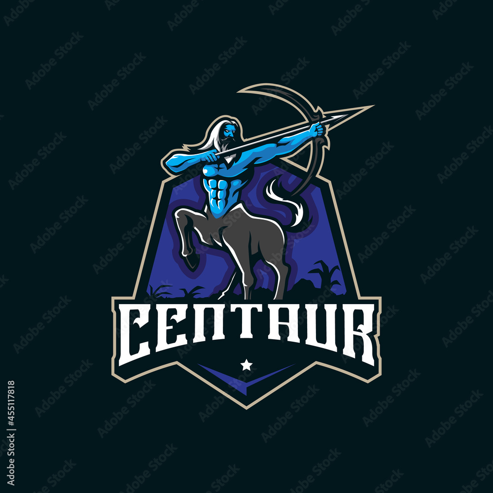 Centaur mascot logo design vector with modern illustration concept ...
