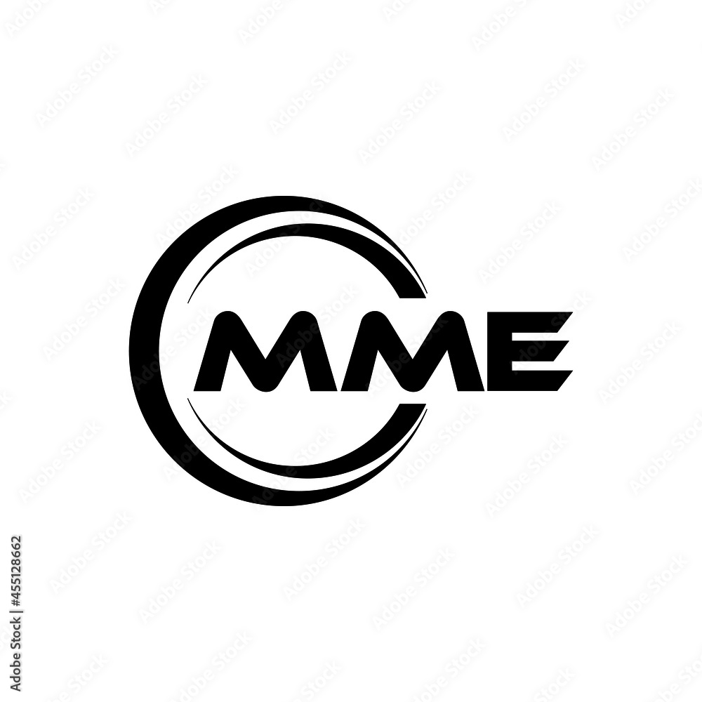 Vecteur Stock MME letter logo design with white background in ...