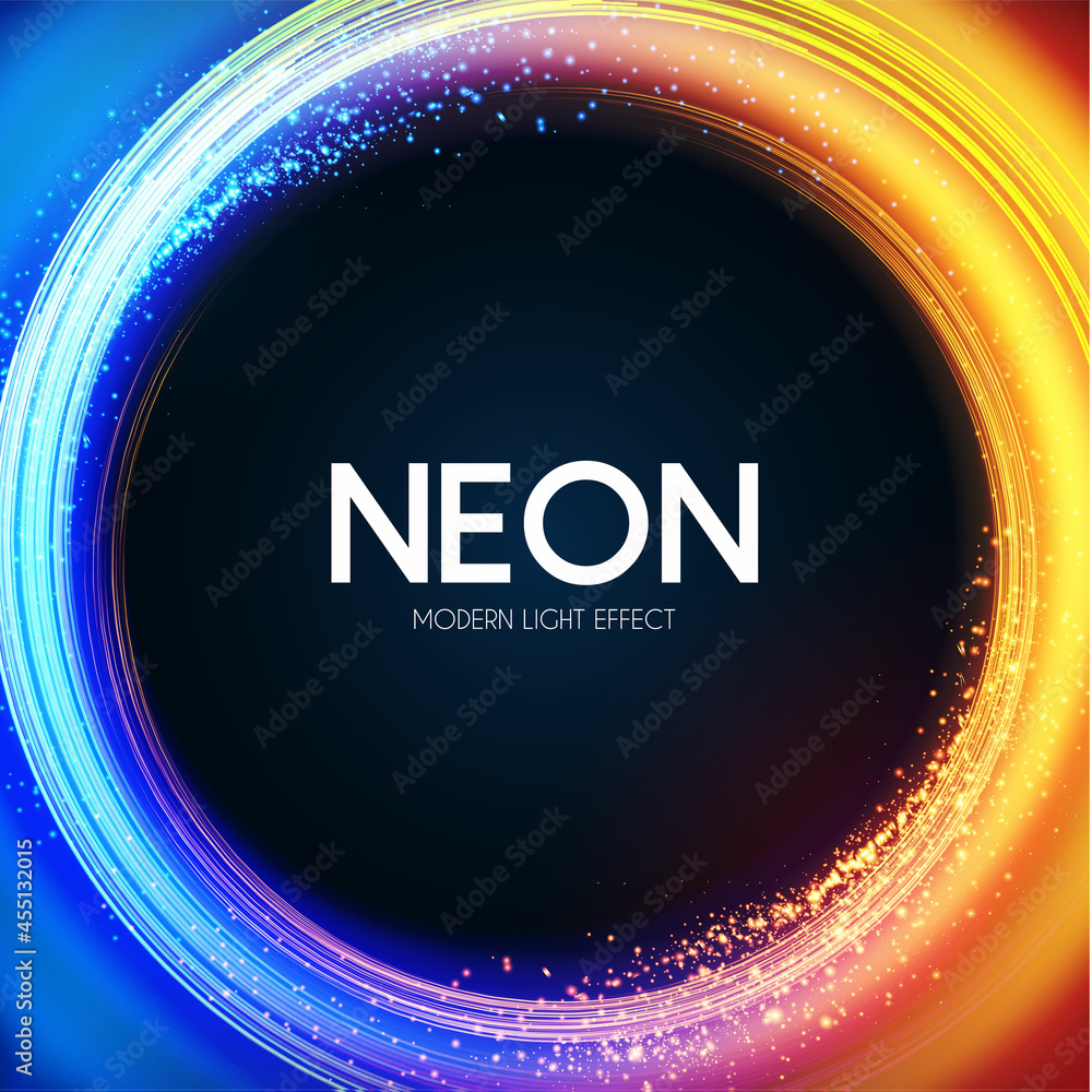 Shining banner with fluid color. Futuristic light effect Stock Vector ...