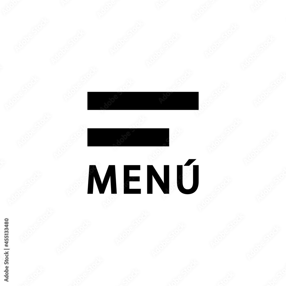 Icono de menú. Concepto de informática. Menú principal, opciones. Botón ...