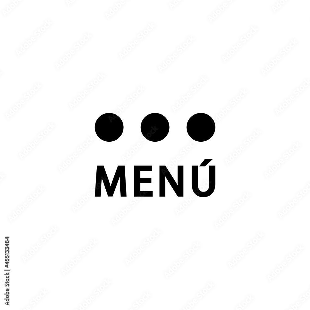 Icono de menú. Concepto de informática. Menú principal, opciones. Botón ...