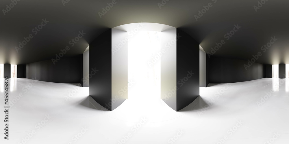 dark empty abstract hall studio full 360 degree envitonment map ...