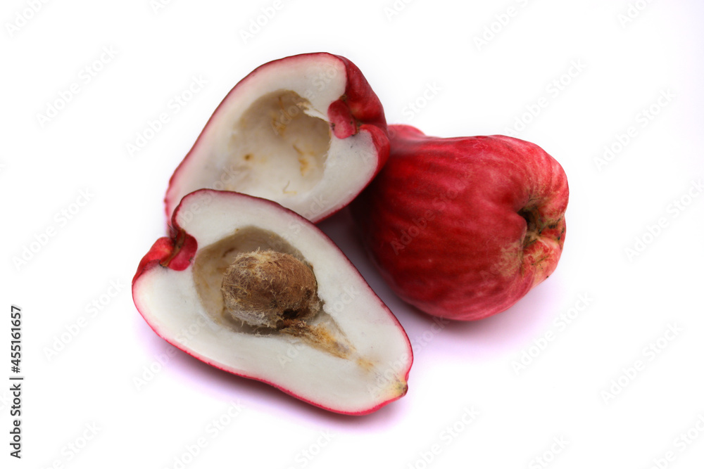 Jambu Bol or Jambu Jamaica isolated on a white background also known as ...