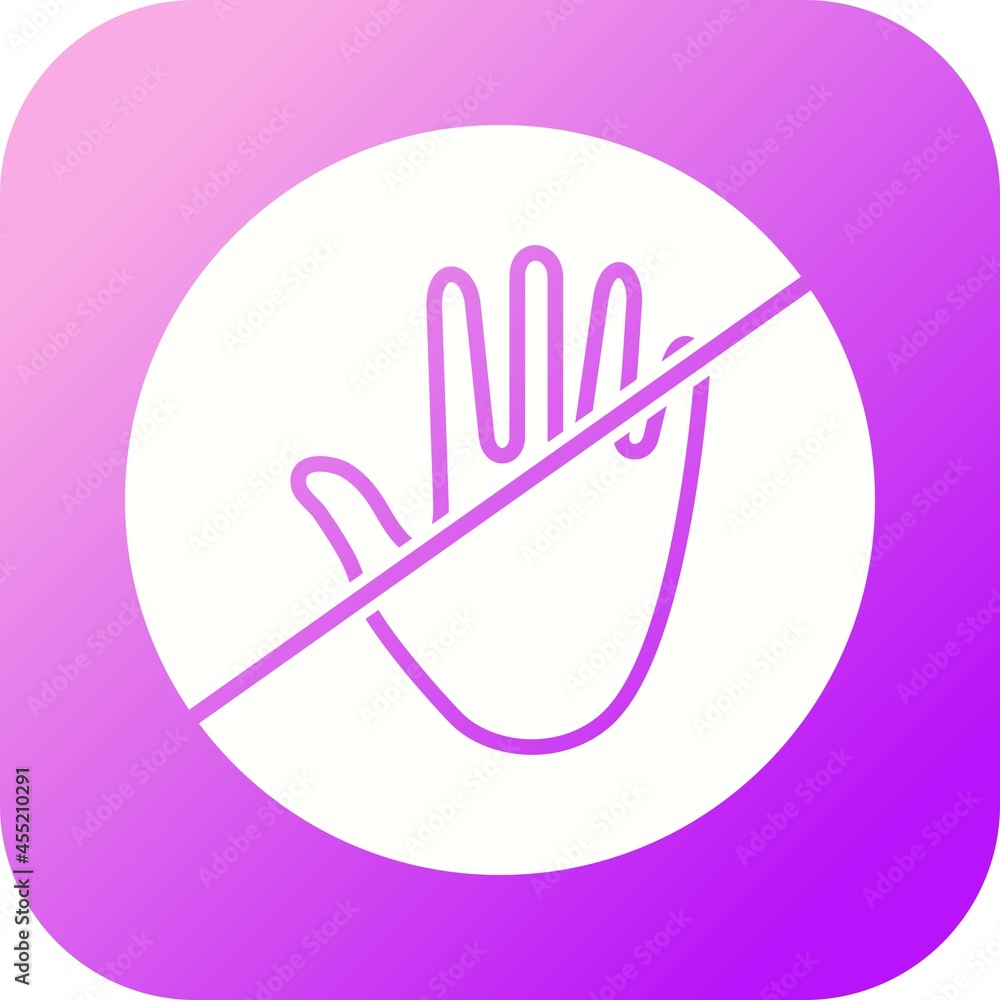 Unique No Entry Sign Vector Glyph Icon Stock Vector | Adobe Stock