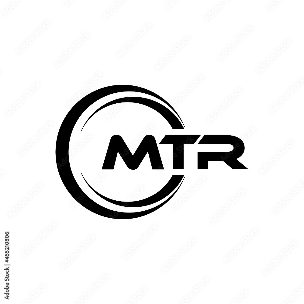 MTR letter logo design with white background in illustrator, vector ...