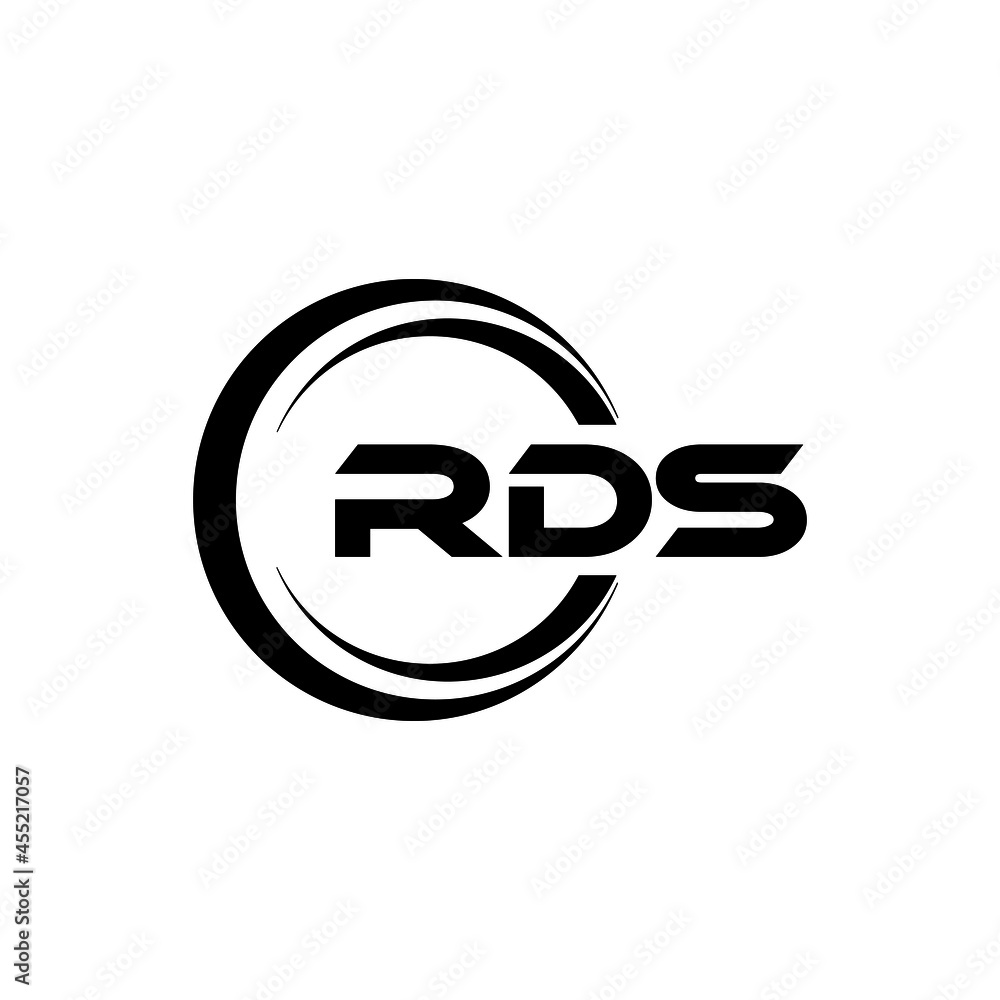 RDS letter logo design with white background in illustrator, vector ...