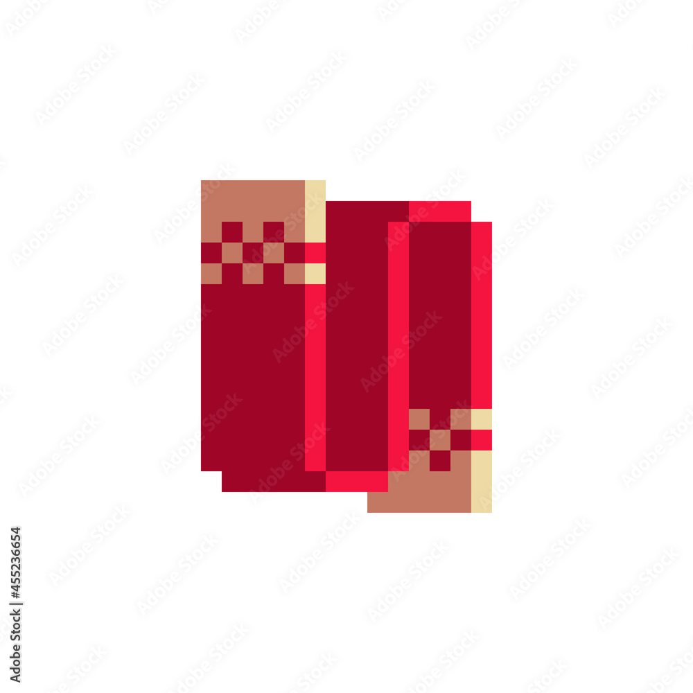 Vetor de Winter clothes and accessories, scarf pixel art icon set ...