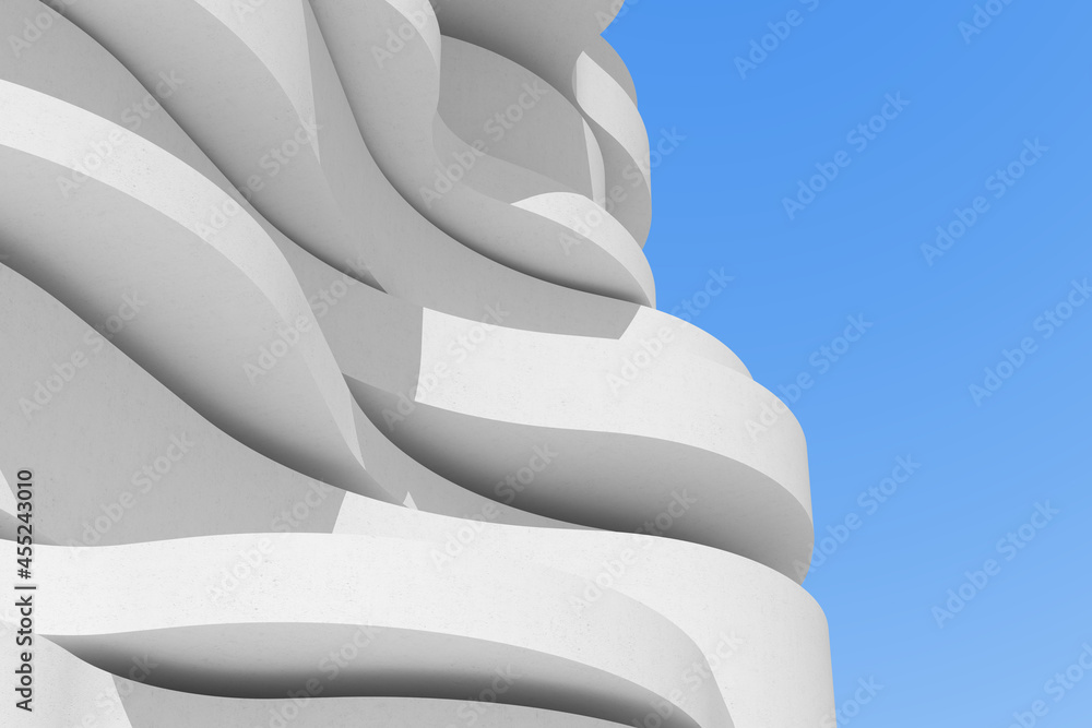 Abstract white circular architecture, Concave and convex, Curve ...