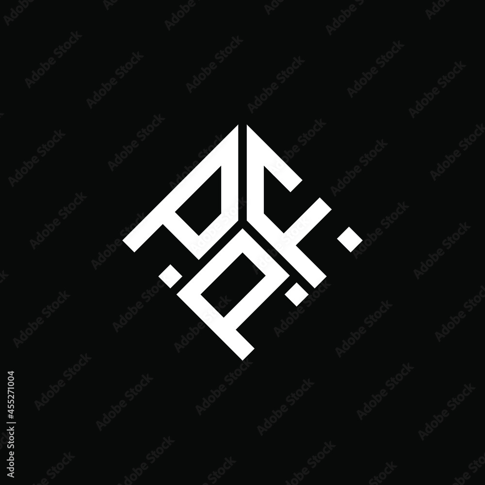 Vecteur Stock PFP letter logo design on black background.PFP creative ...