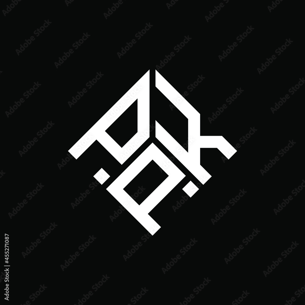 PKP letter logo design on black background.PKP creative initials letter ...