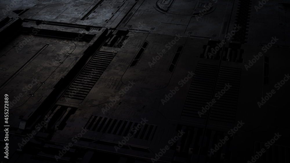 Black, Tech Wallpaper with Sci-Fi 3D Panels. Dark, Futuristic style. 3D ...
