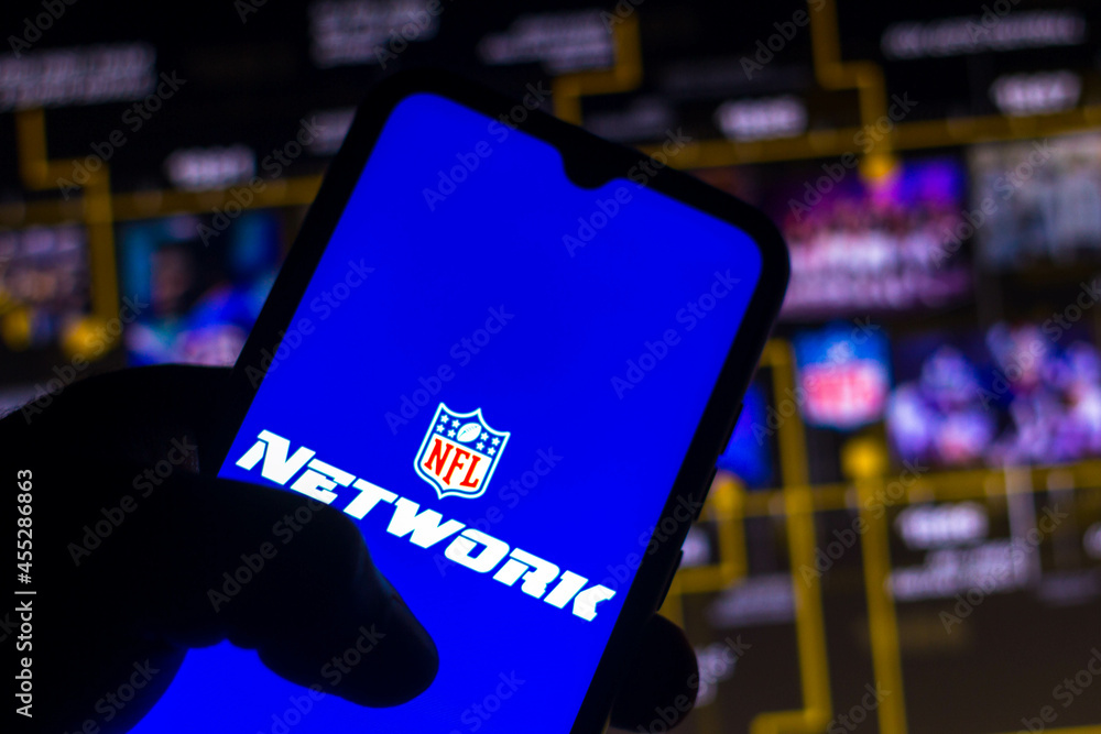 September 6, 2021, Brazil. In this photo illustration the NFL Network ...