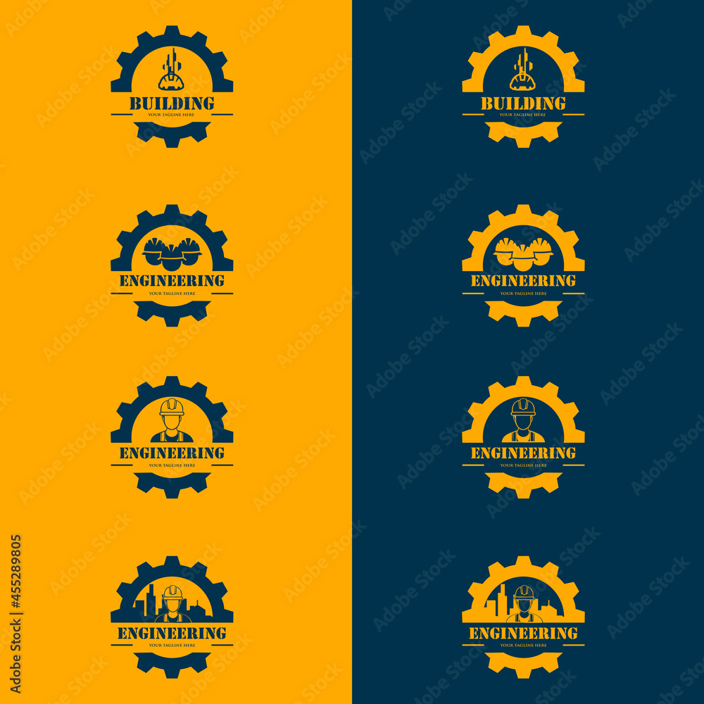 Engineer Logo. Vector set of Engineer Logo Desain Template. suitable ...