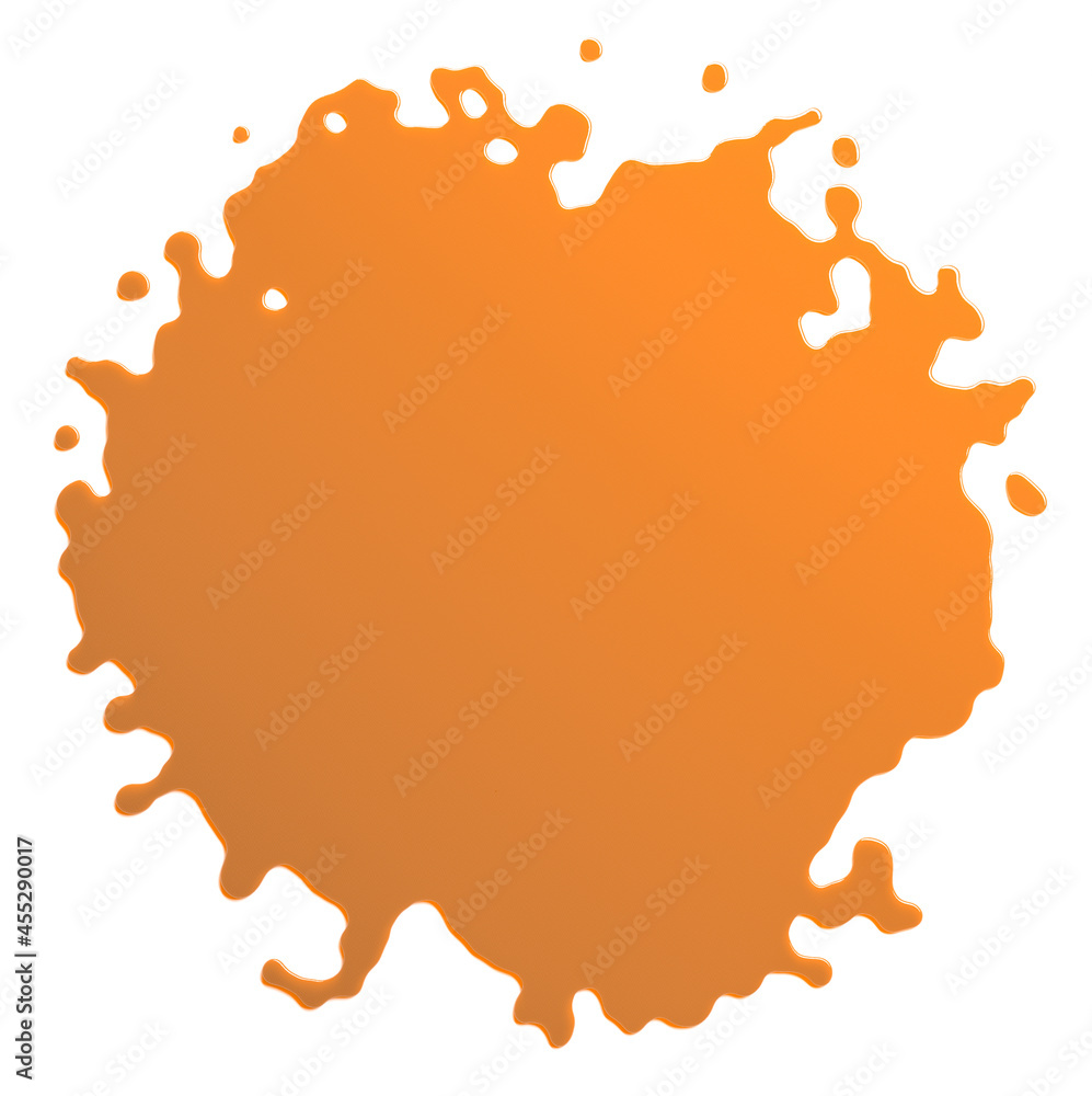 Abstract splash paint splash orange.Water splash. 3d render ...