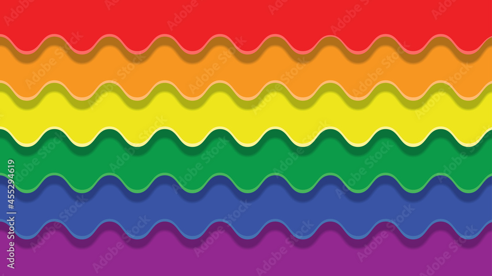 Vector stylized LGBT flag in paper cut style. Pride symbol. Rainbow ...