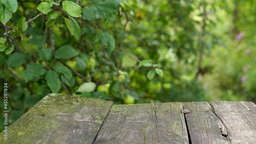 Closeup view 4k stock video footage of empty real old weathered vintage ...