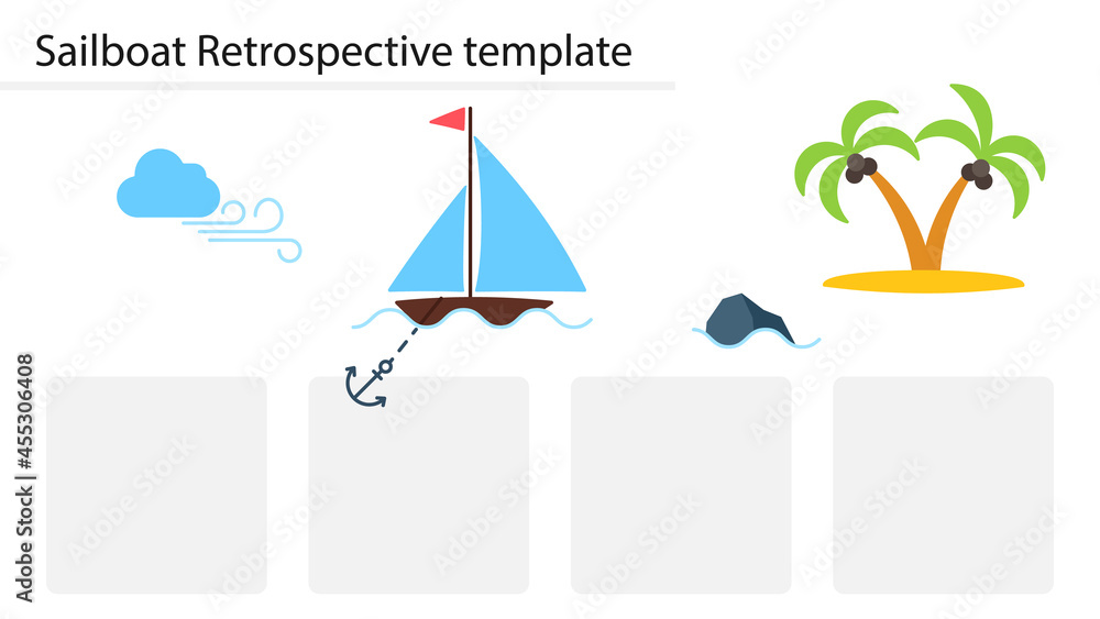 Sailboat retrorspective slide template. Clipart image Stock Vector ...