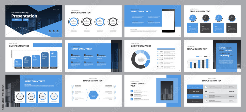 creative business presentation design template backgrounds and page ...