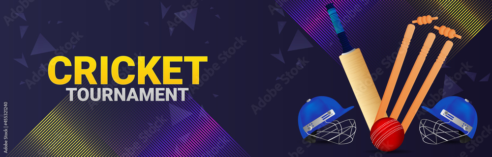 Cricket championship tournament match background Stock Vector | Adobe Stock