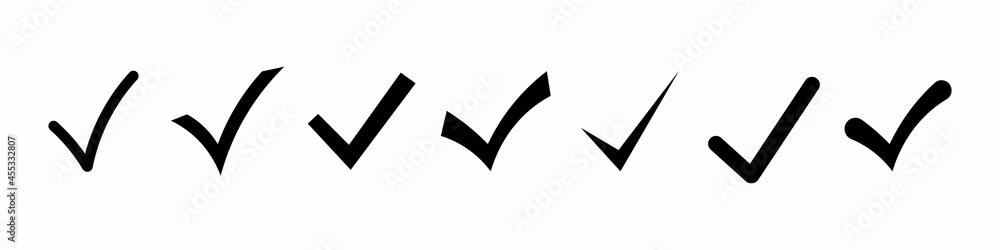 Black Check Mark Vector