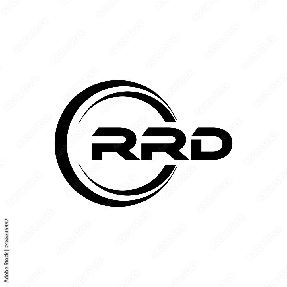 RRD letter logo design with white background in illustrator, vector ...