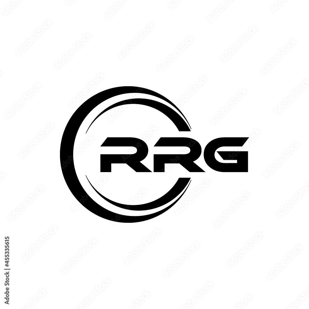 RRG letter logo design with white background in illustrator, vector ...