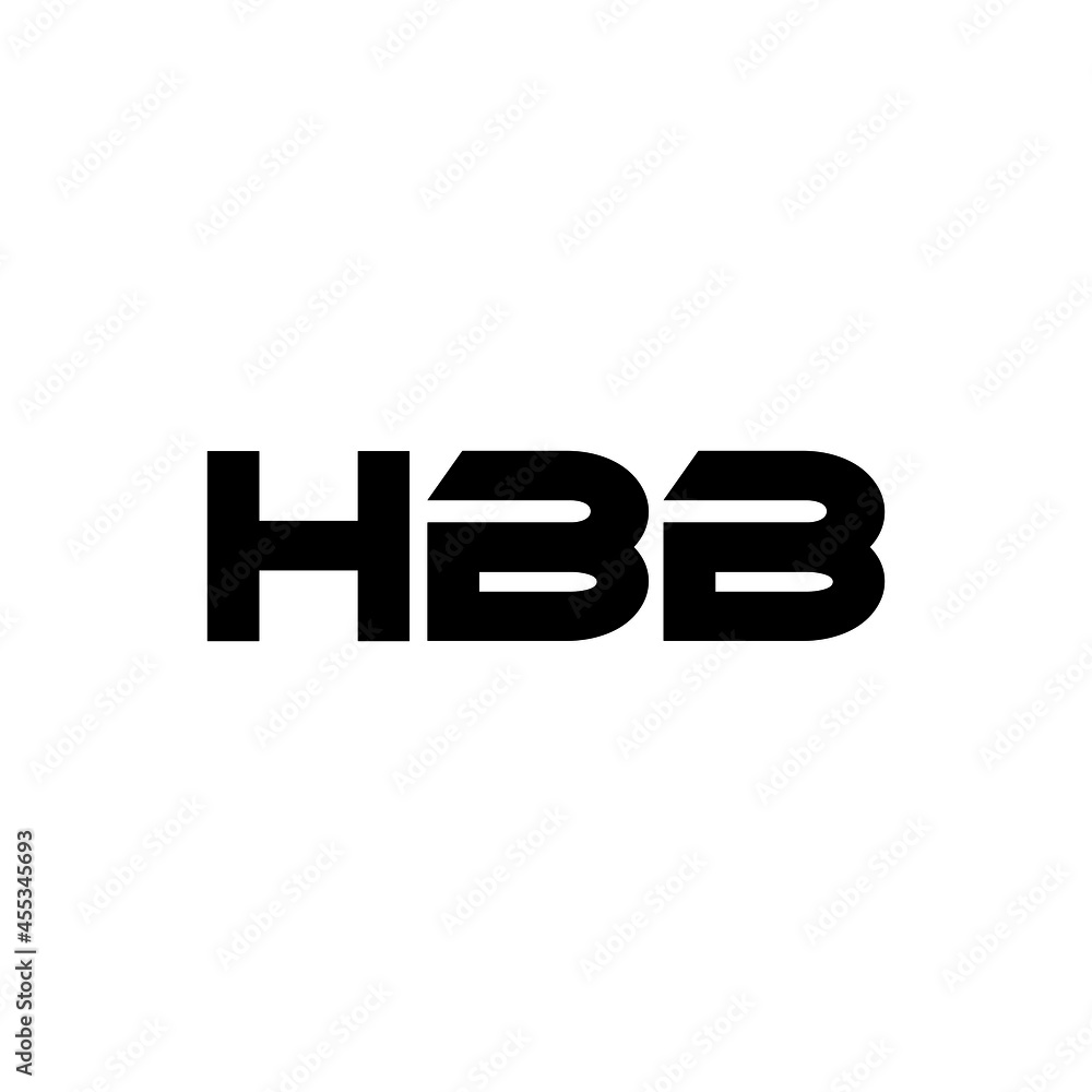 HBB letter logo design with white background in illustrator, vector ...