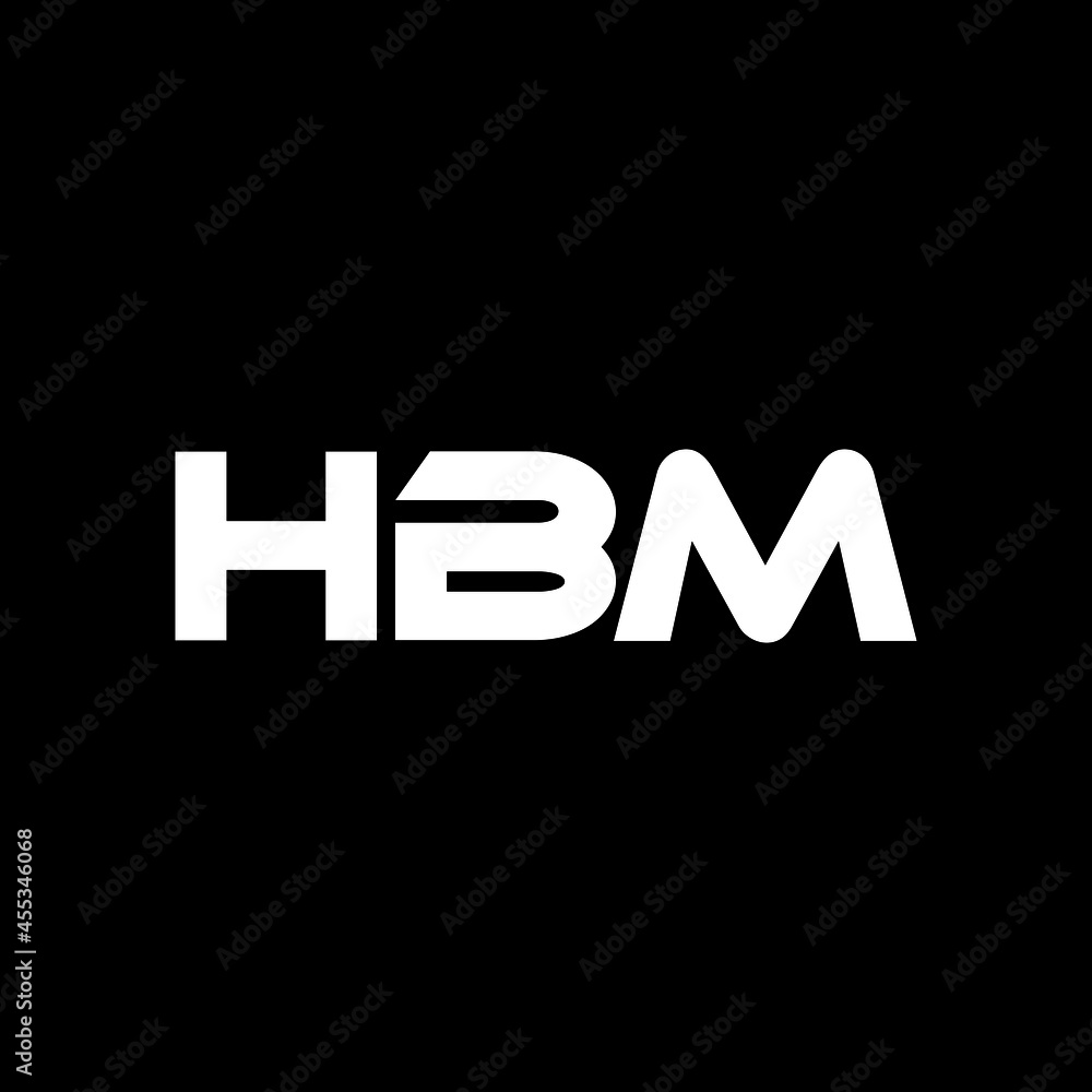 HBM letter logo design with black background in illustrator, vector ...