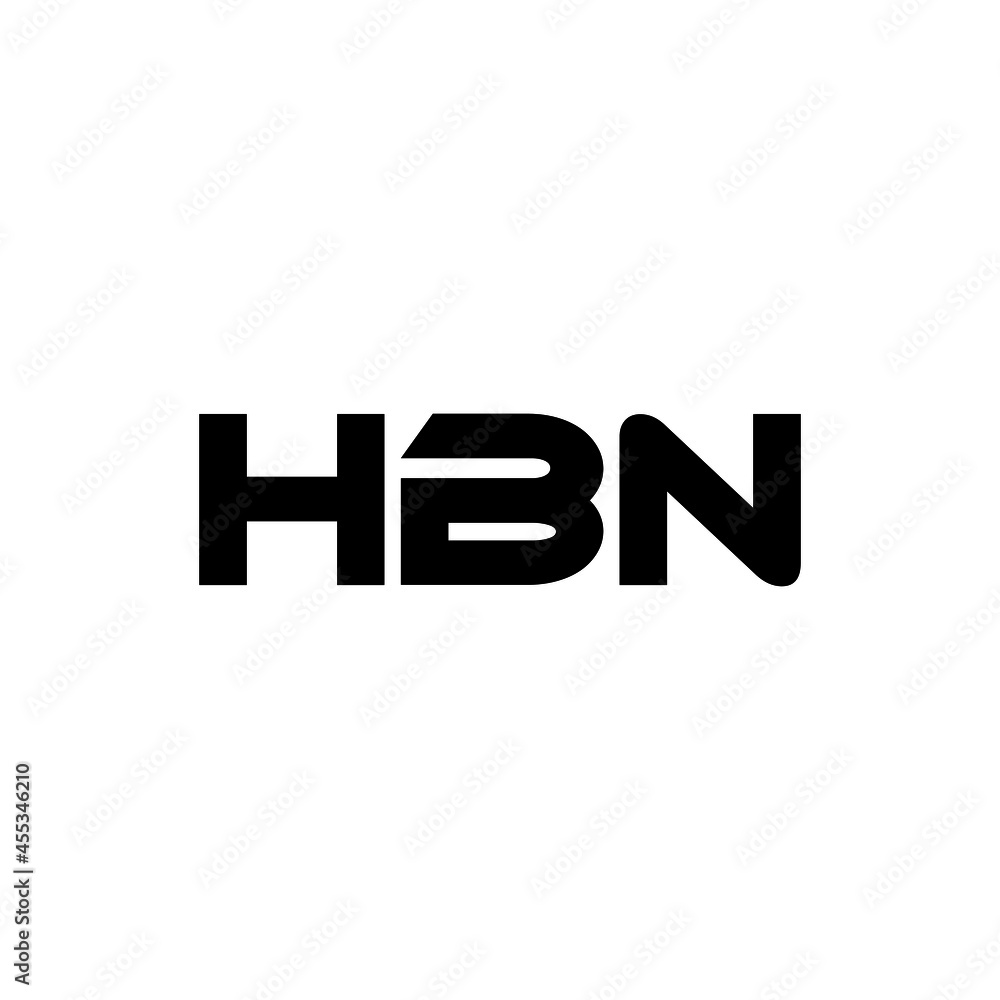 HBN letter logo design with white background in illustrator, vector ...