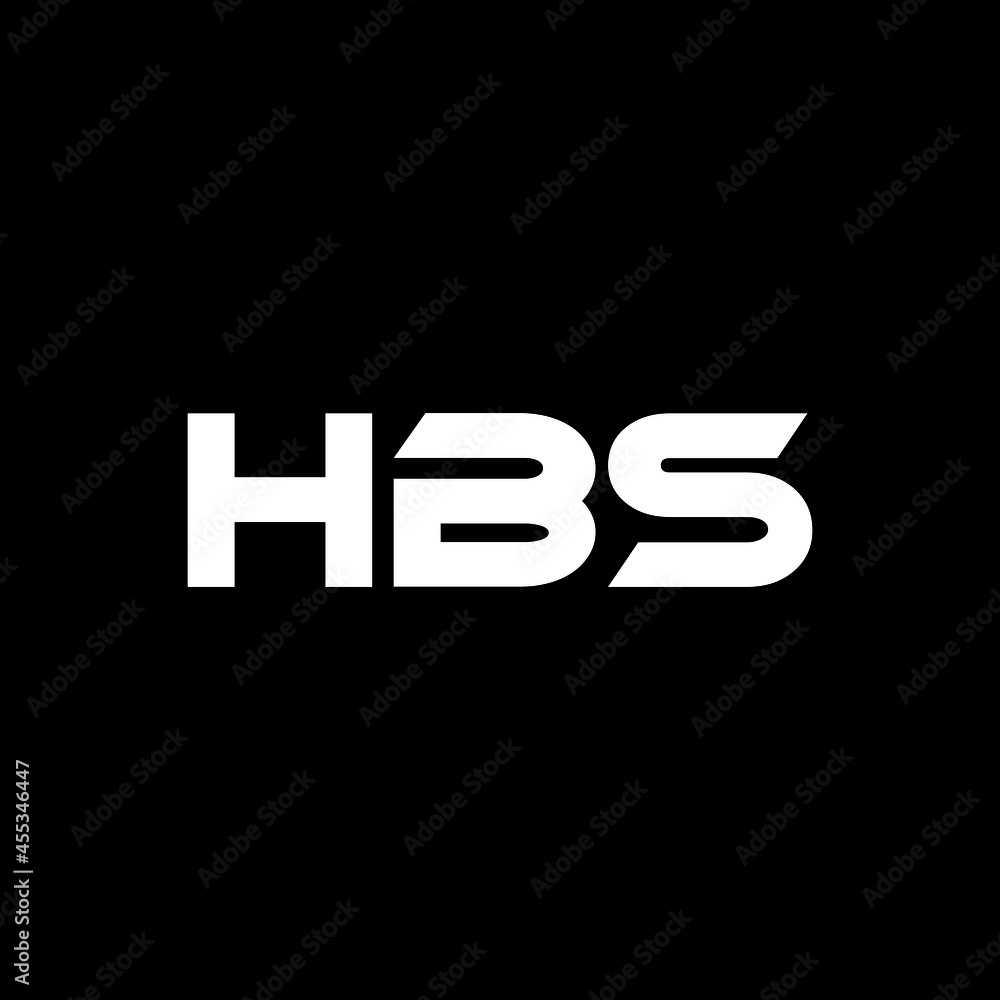 HBS letter logo design with black background in illustrator, vector ...
