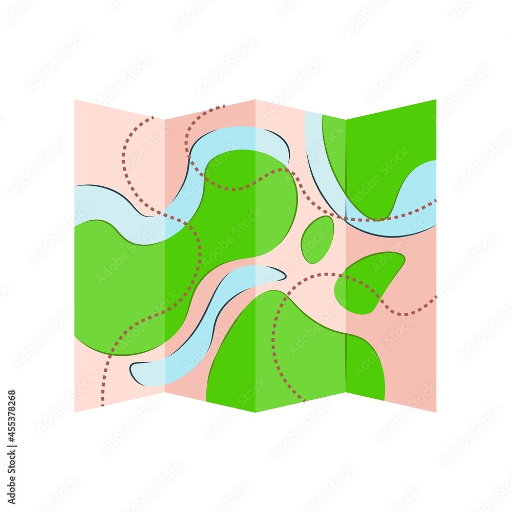 Vector map of the world and map navigation. World travel map. Stock ...