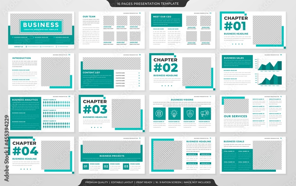 multipurpose presentation slide layout template with abstract style and ...