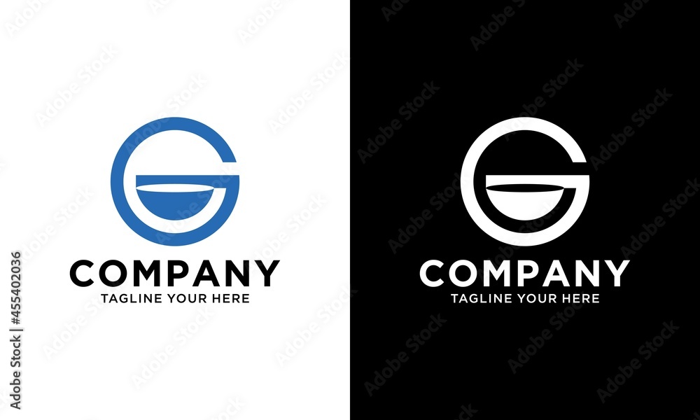 Initial letter G food Logo Design Template. Illustration vector graphic ...