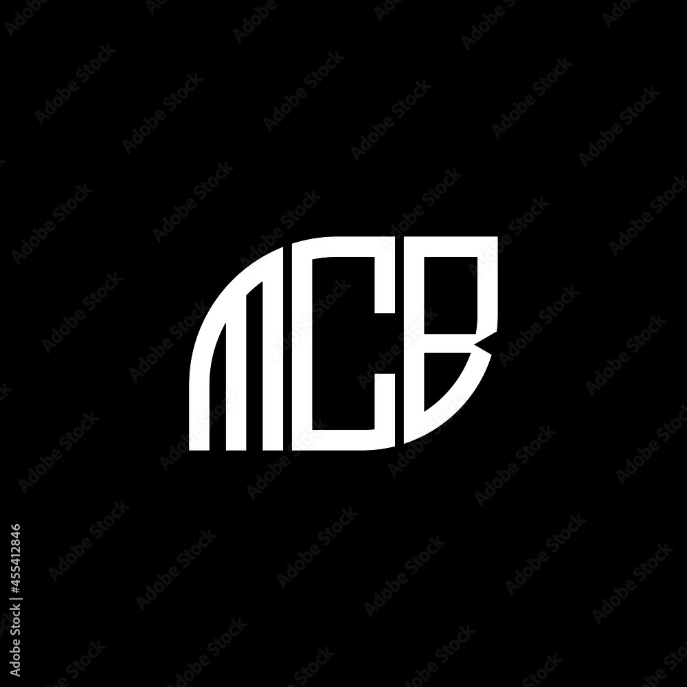 MCB letter logo design on black background.MCB creative initials letter ...