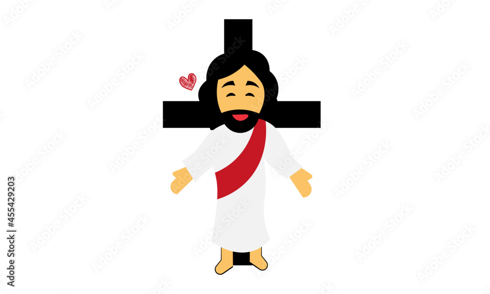 Christian isolated vector Illustration. Religion themed background ...