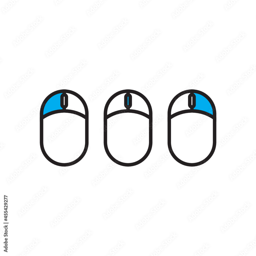 Computer mouse buttons highlight Stock Vector | Adobe Stock