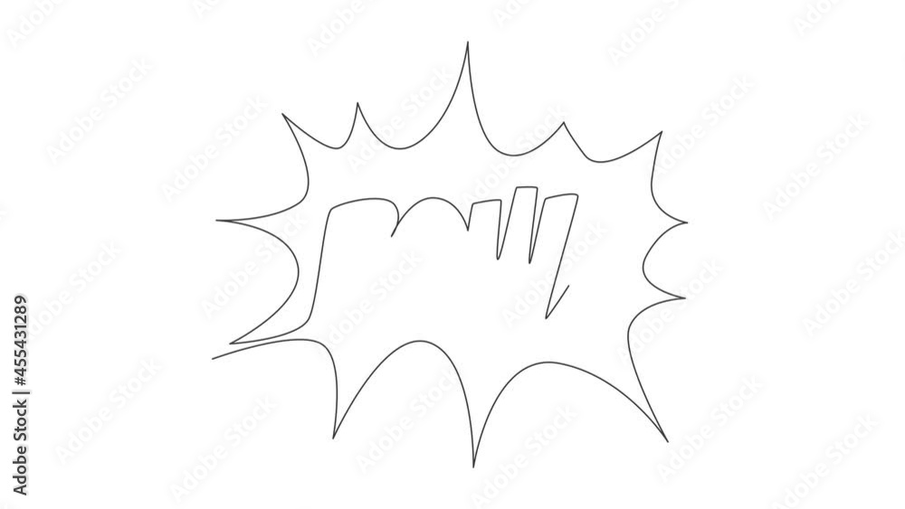 Animated self drawing of continuous line draw comical cute and cool ...