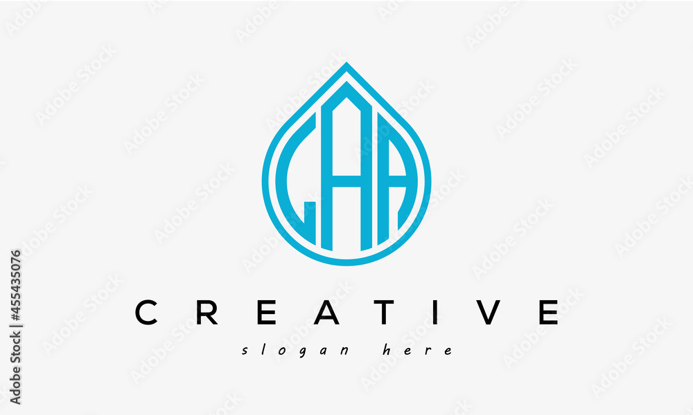 Water drop letters LAA logo initial template vector vector de Stock ...
